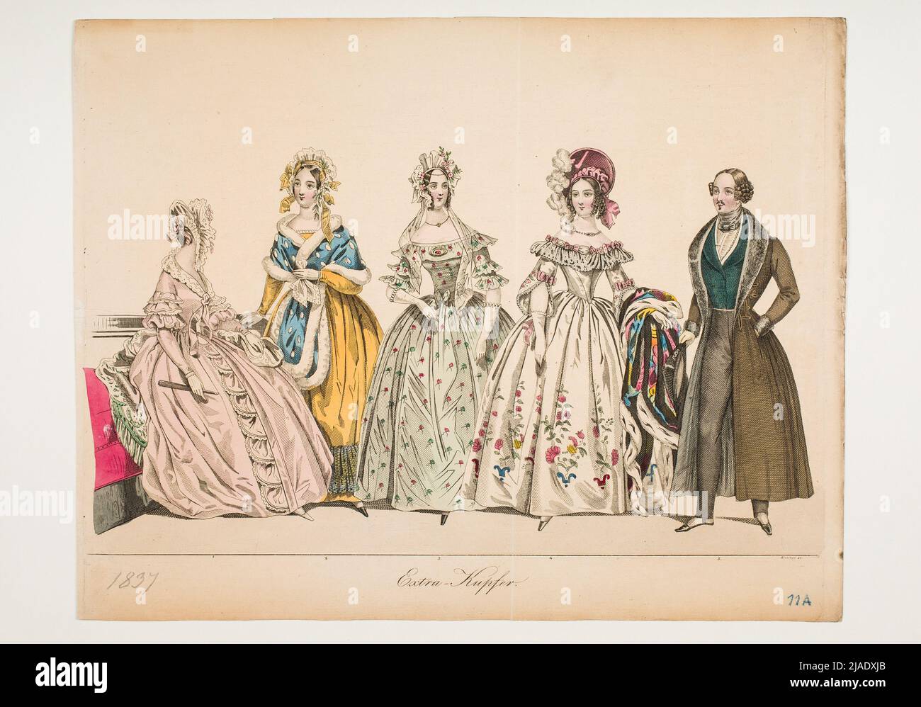 Fashion image: five figures, women's and men's fashion. Unknown Stock ...