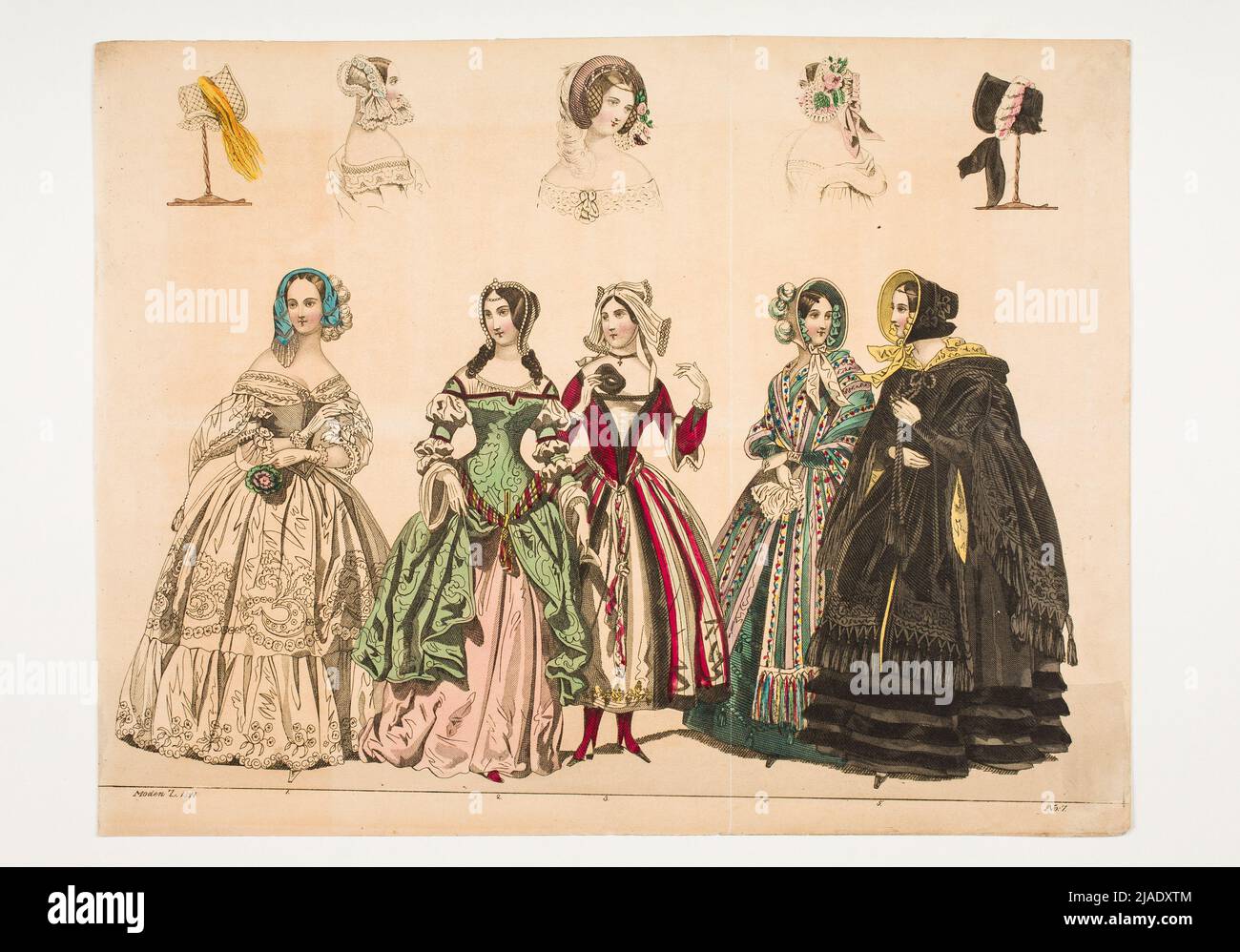 Fashion image: five women's and hat fashion. Unknown Stock Photo - Alamy