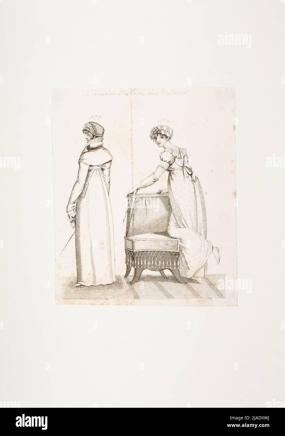 Fashion image: two figures, women's fashion, Parisian Fashion. Unknown ...