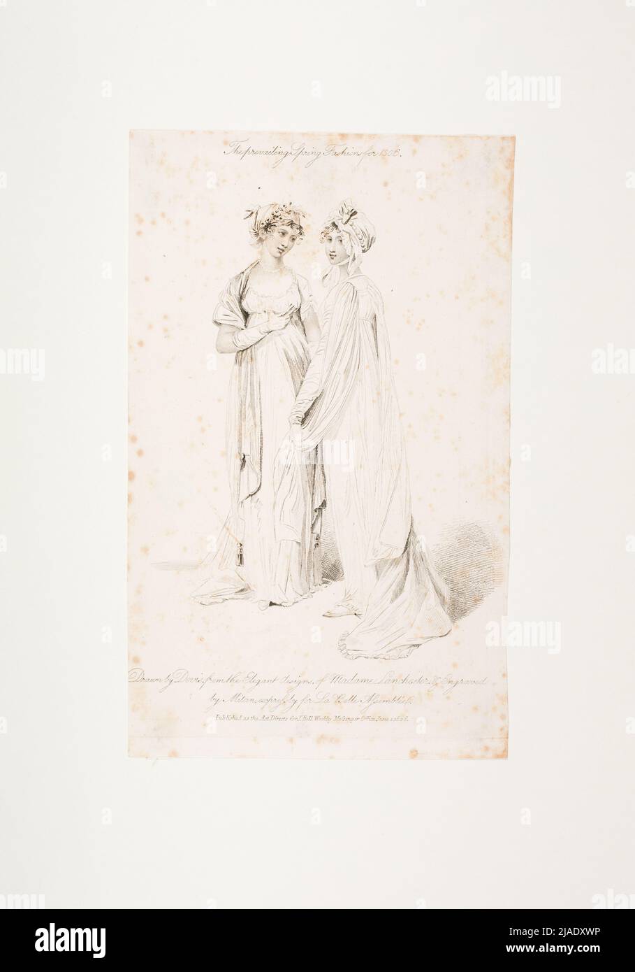 Fashion image: two figures, spring dresses. Unknown Stock Photo - Alamy