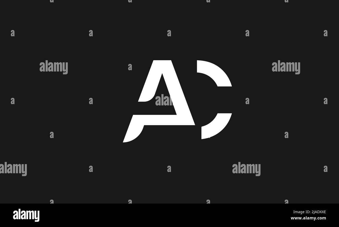 Logo initial letters ac vector vectors hi-res stock photography and ...