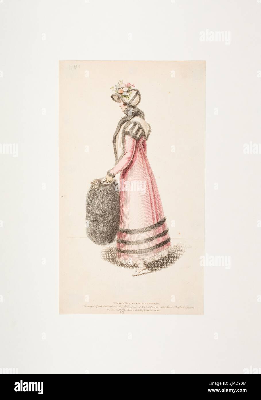 Fashion image: a figure, Russ. Coat, hood and cloak; Colored copper ...