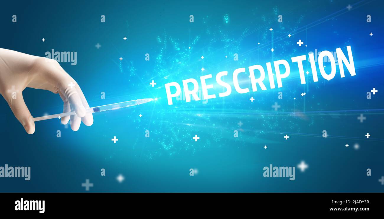 Syringe, medical injection in hand Stock Photo - Alamy