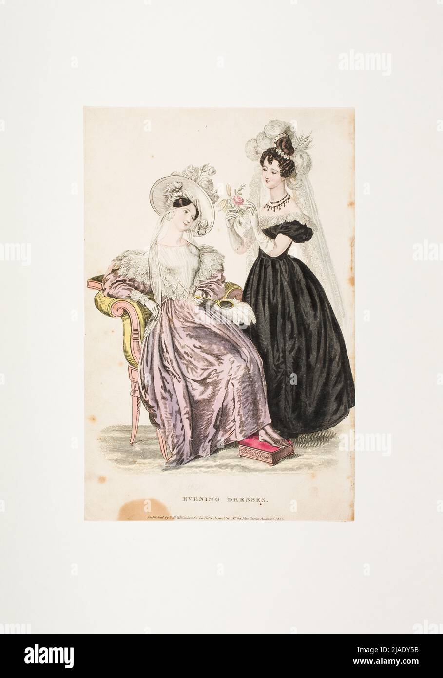 Fashion image: two figures, evening dresses. Unknown Stock Photo - Alamy