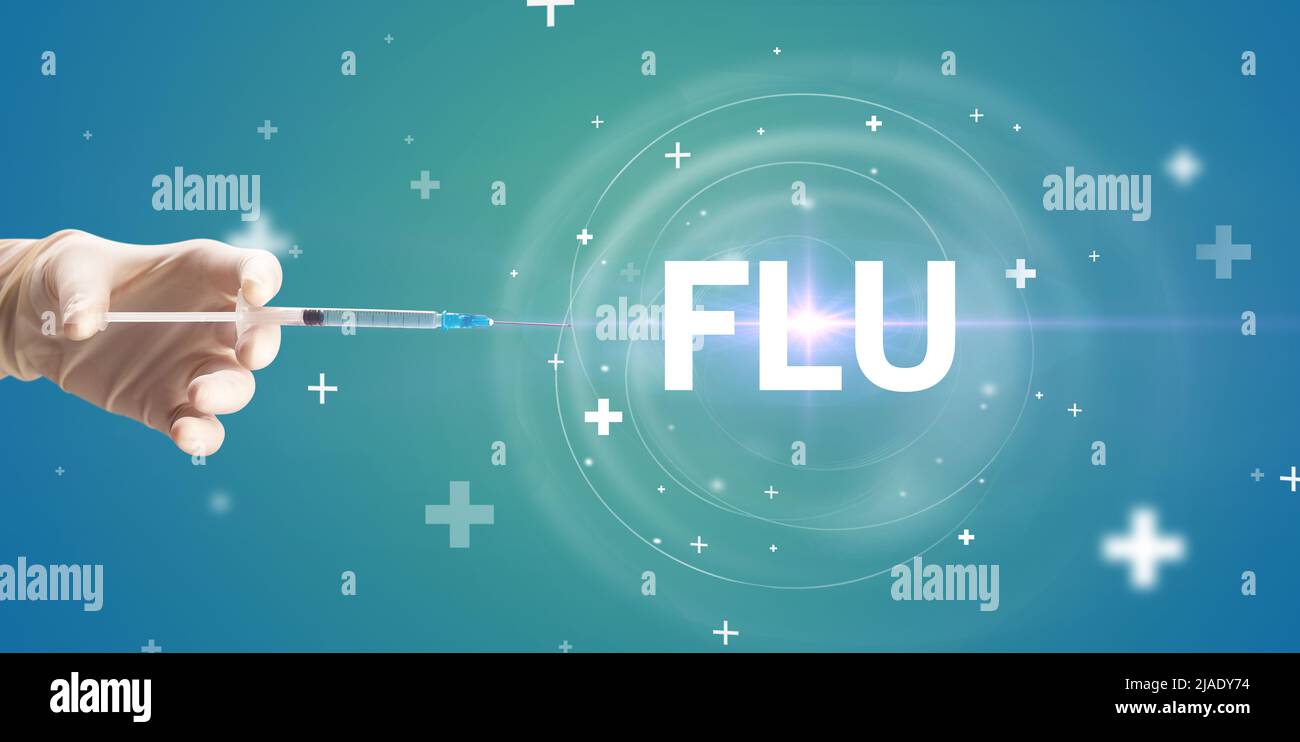 Syringe needle with virus vaccine Stock Photo - Alamy