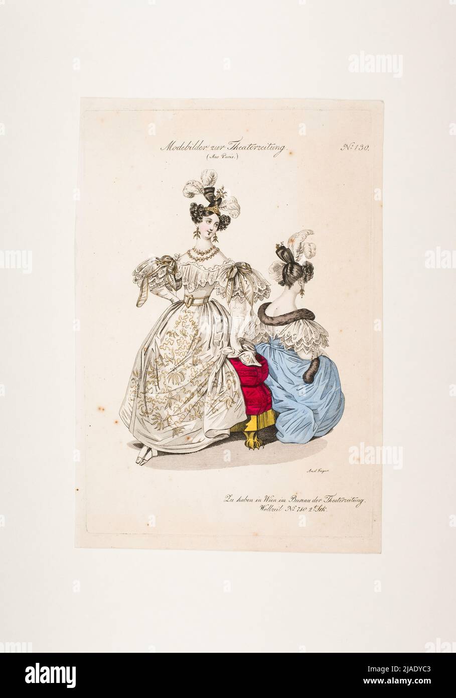 Fashion image: two figures, ball dresses. Unknown Stock Photo - Alamy