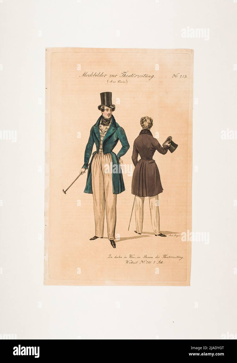 Fashion image: two figures, men's fashion. Unknown Stock Photo - Alamy