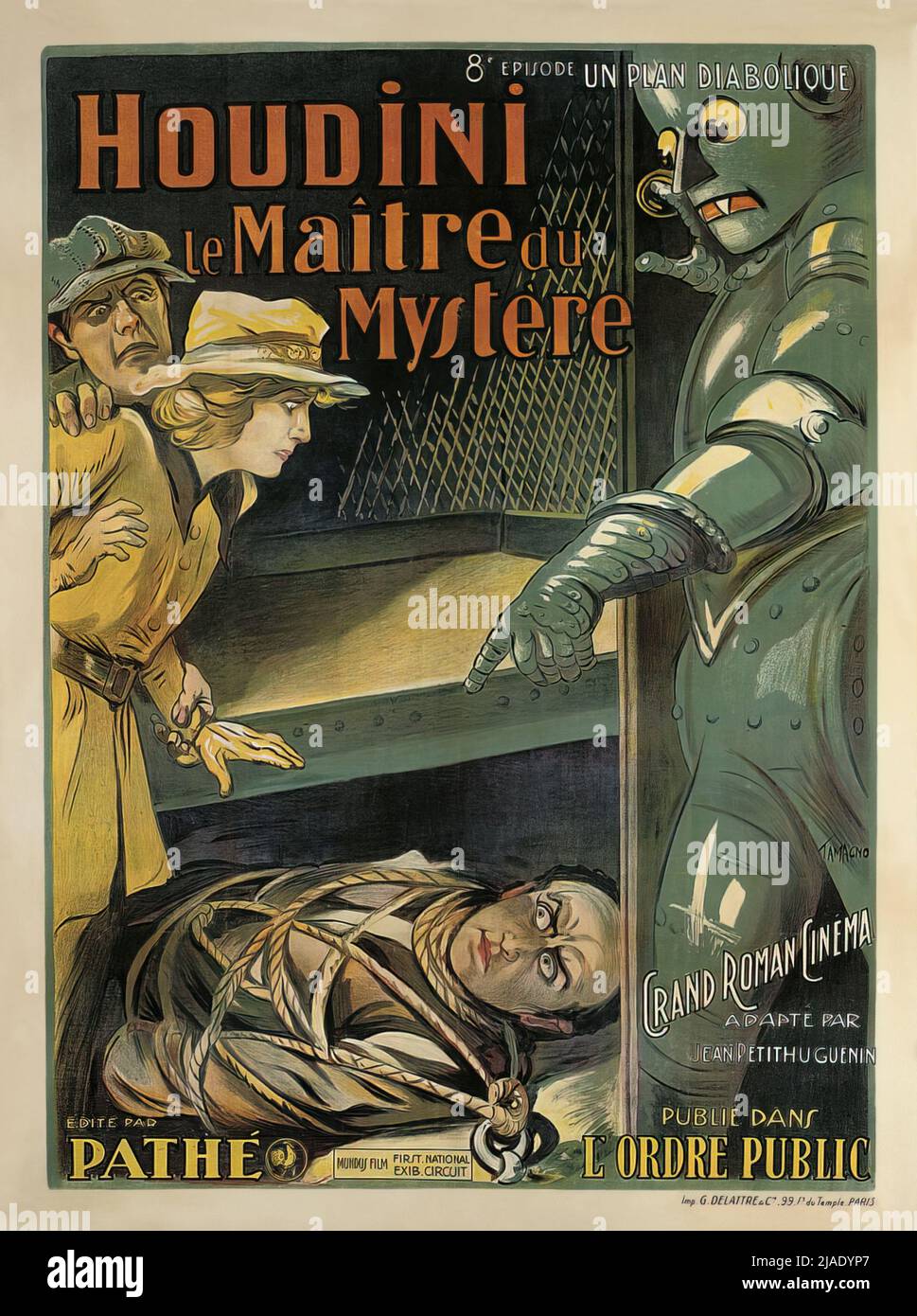 Houdini Le Maitre du Mystere Poster Stock Photo - Alamy