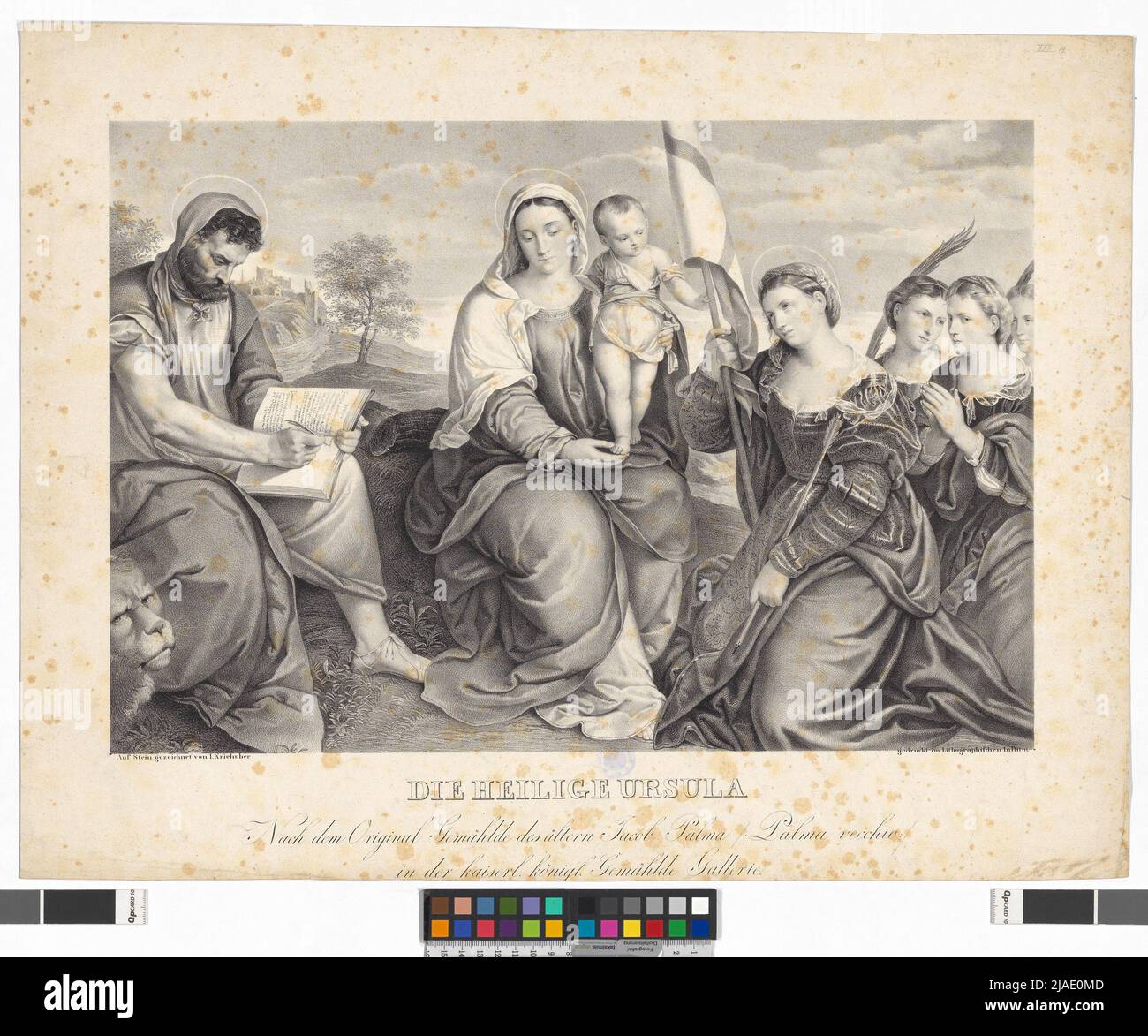 Saint Ursula "." The Saint Ursula / according to the original painted ...