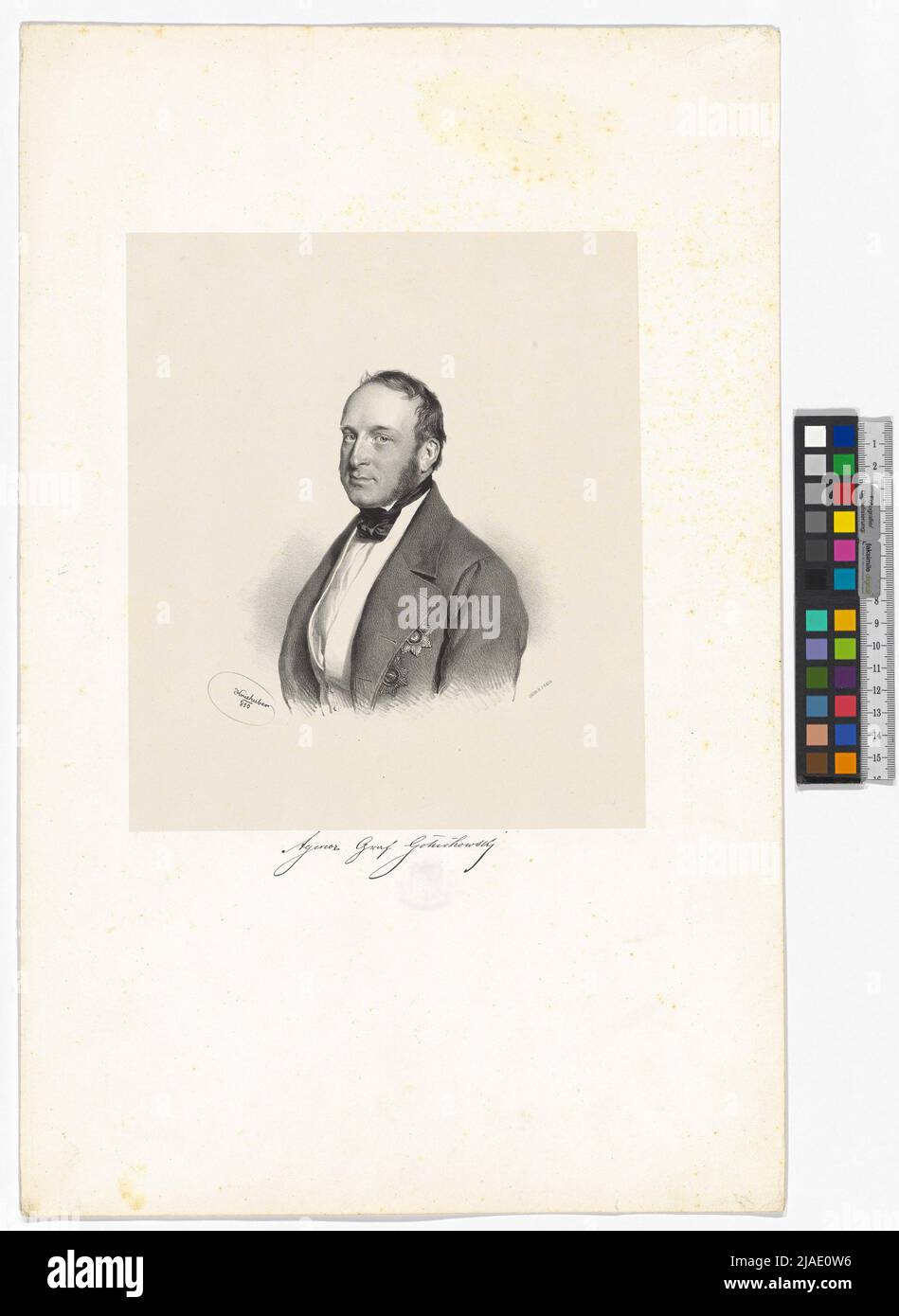Count Agenor Goluchowski. Josef Kriehuber (1800-1876), lithograph Stock ...