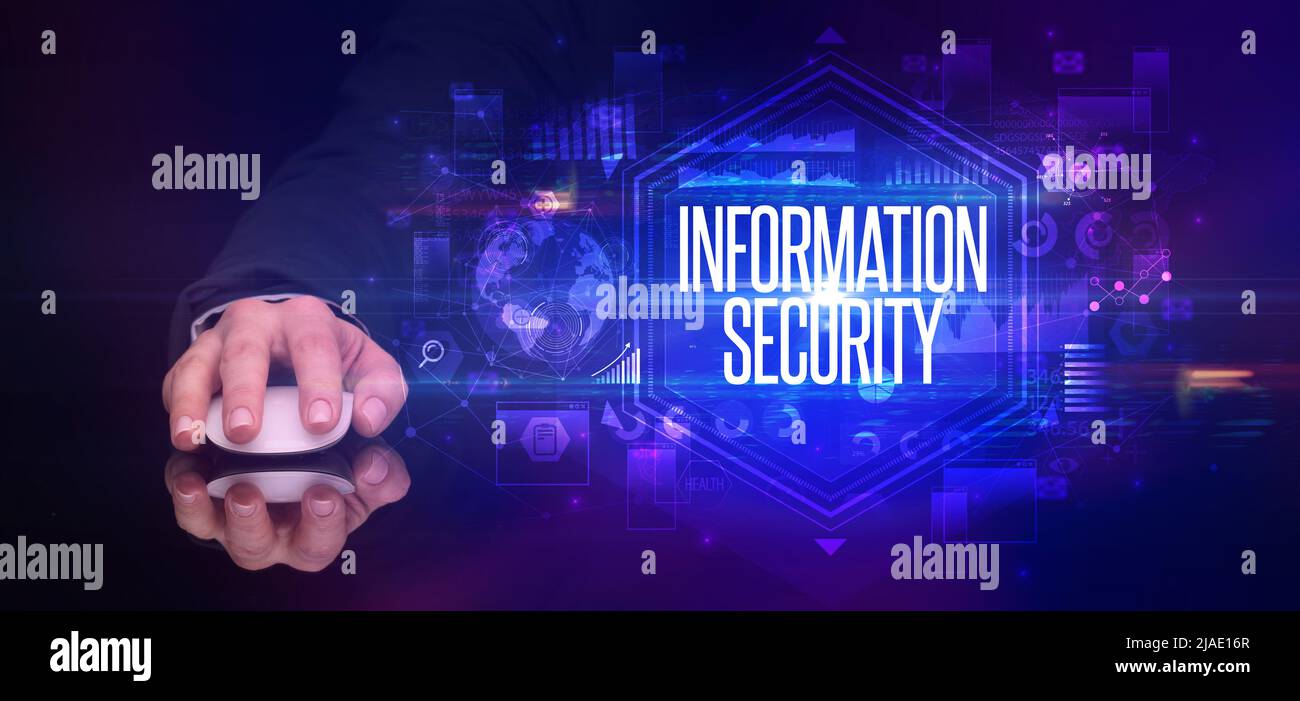 hand holding wireless peripheral, cyber security concept Stock Photo ...