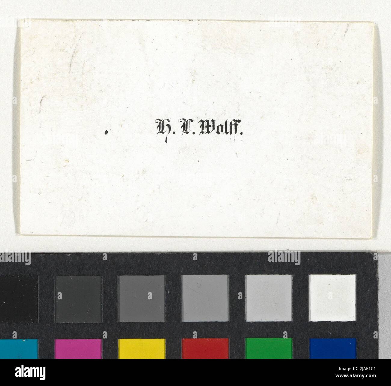 Business card by H. C. Wolff. Unknown Stock Photo - Alamy