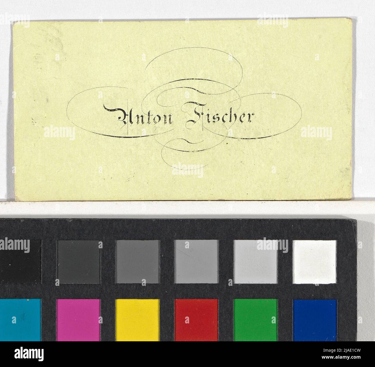 Anton Fischer's business card. Unknown Stock Photo - Alamy