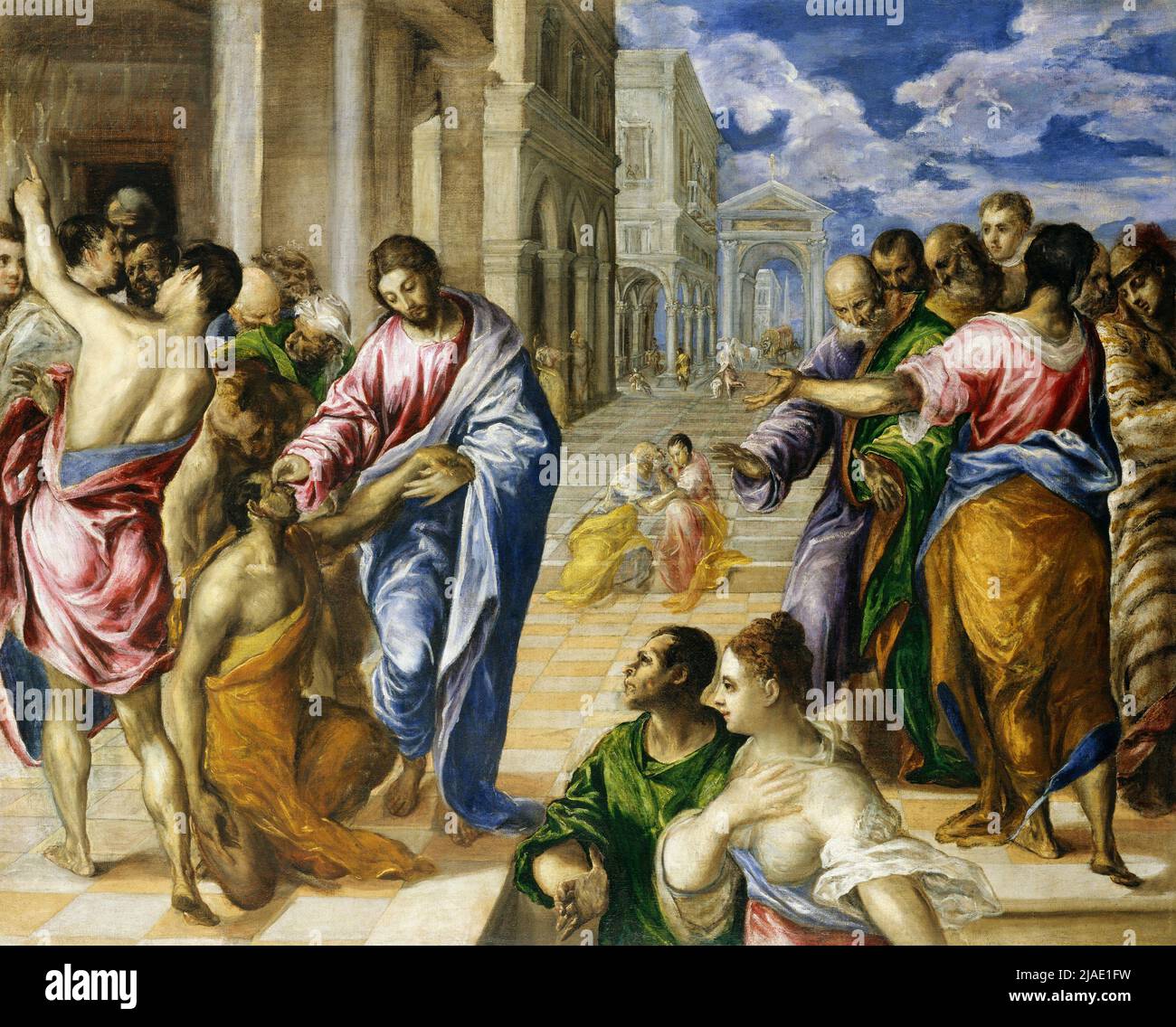 Healing of the Man Born Blind, painted by El Greco Stock Photo - Alamy