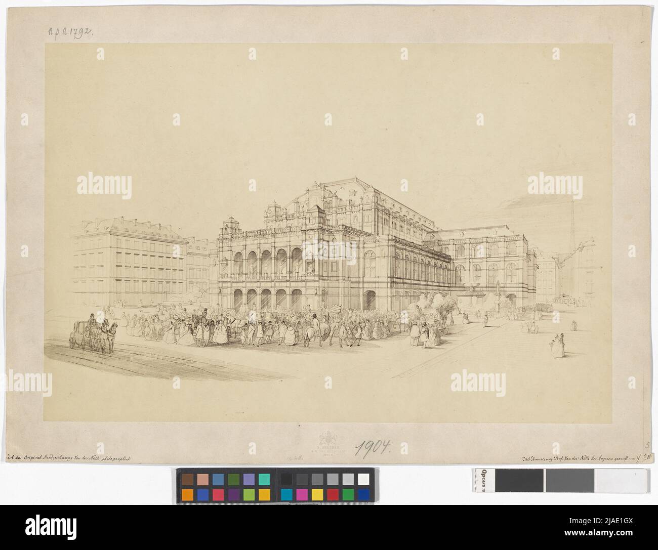 Hofoper, perspective. Eduard van der Nüll (1812-1868), Architect ...
