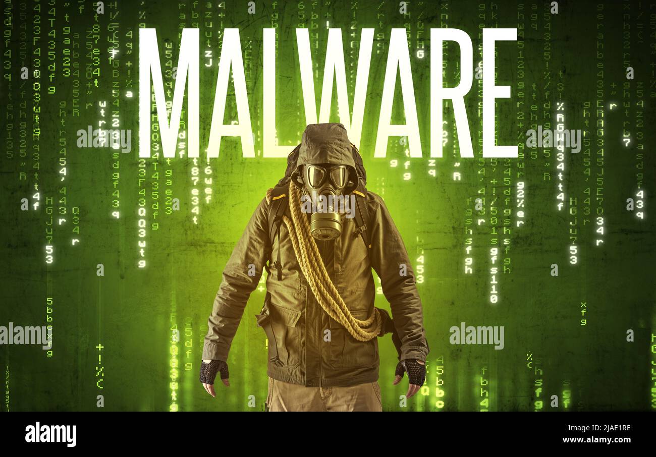 Faceless hacker with inscription concept Stock Photo - Alamy