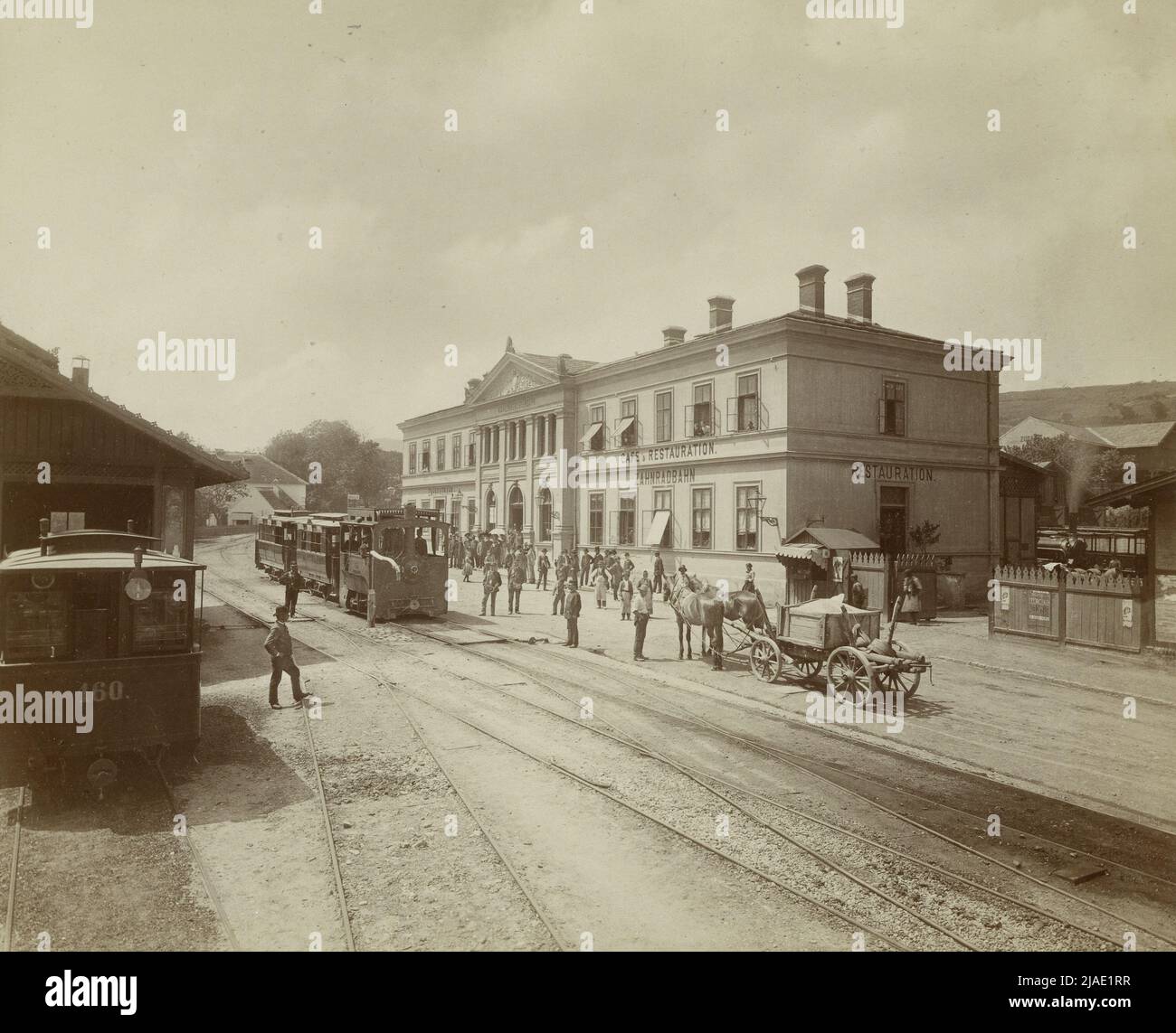 19th, train station of the Kahlenbergbahn (rack railway) in Nussdorf ...