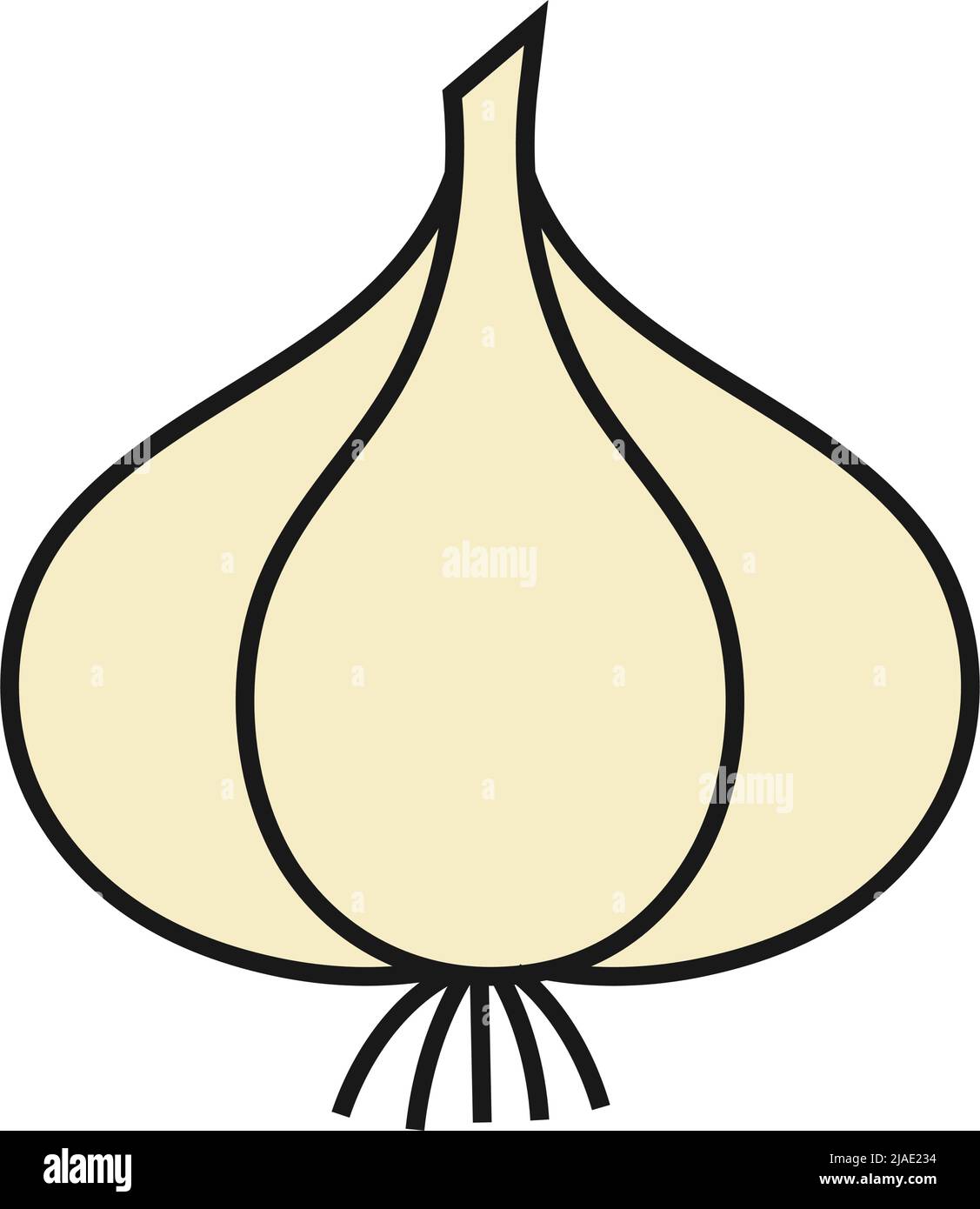 Black white cartoon illustration garlic Cut Out Stock Images & Pictures ...