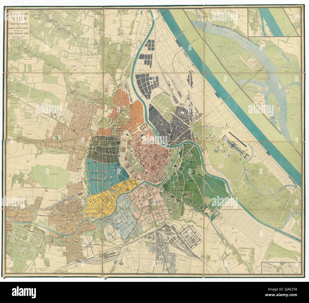 Plan of the City of Vienna and the suburbs for official sources ". Plan ...