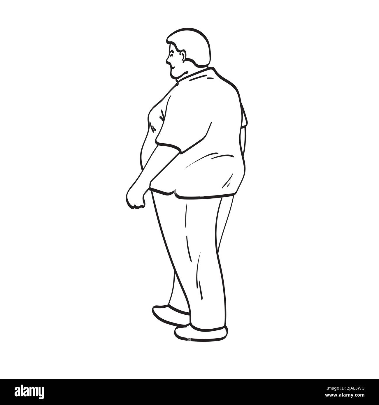 Obese senior Stock Vector Images - Alamy