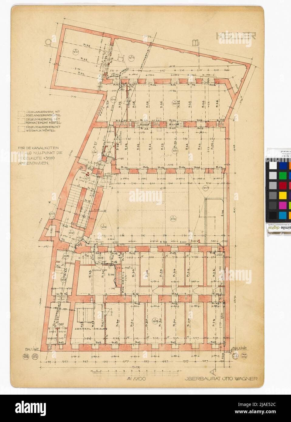 Rental house 7., Döblergasse 4, floor plan. Otto Wagner (1841-1918 ...