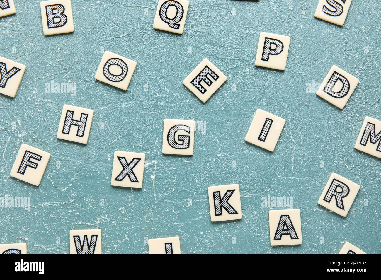 Different letters on grunge background. Alphabet concept Stock Photo ...