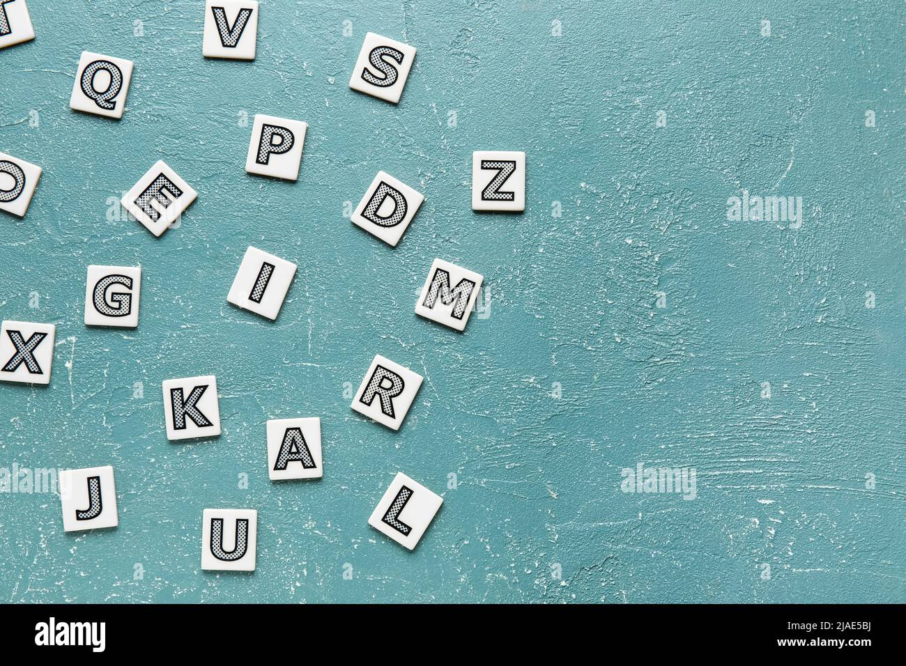 Different letters on grunge background. Alphabet concept Stock Photo ...