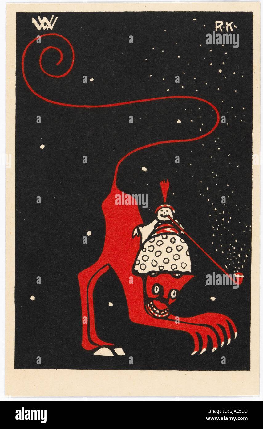 Postcard of Wiener Werkstätte No. 33: Scherzkarte. Rudolf Kalvach (1883 ...