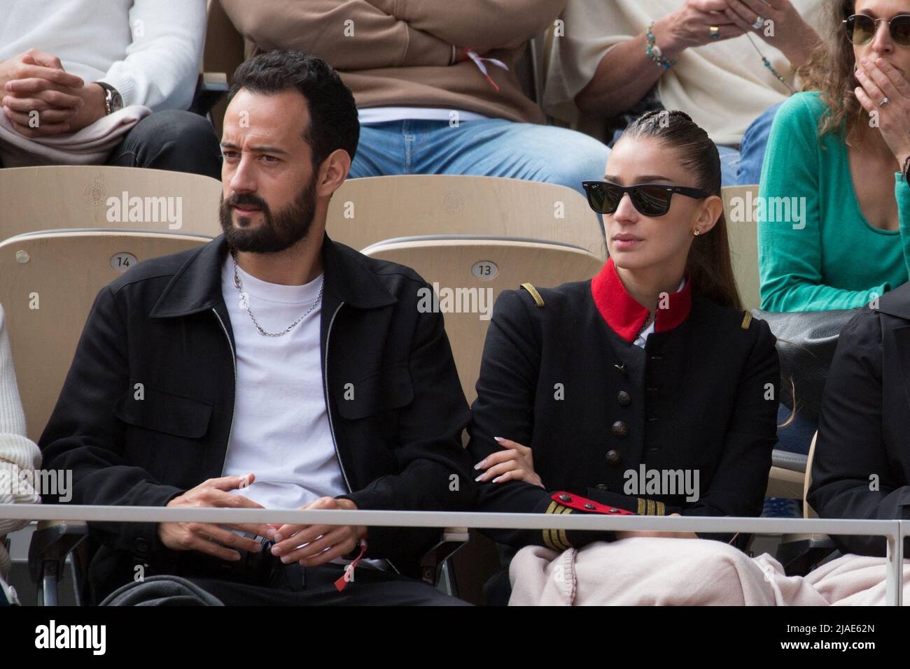 Mathieu Forget, Victoria Dauberville in the stands during French Open ...