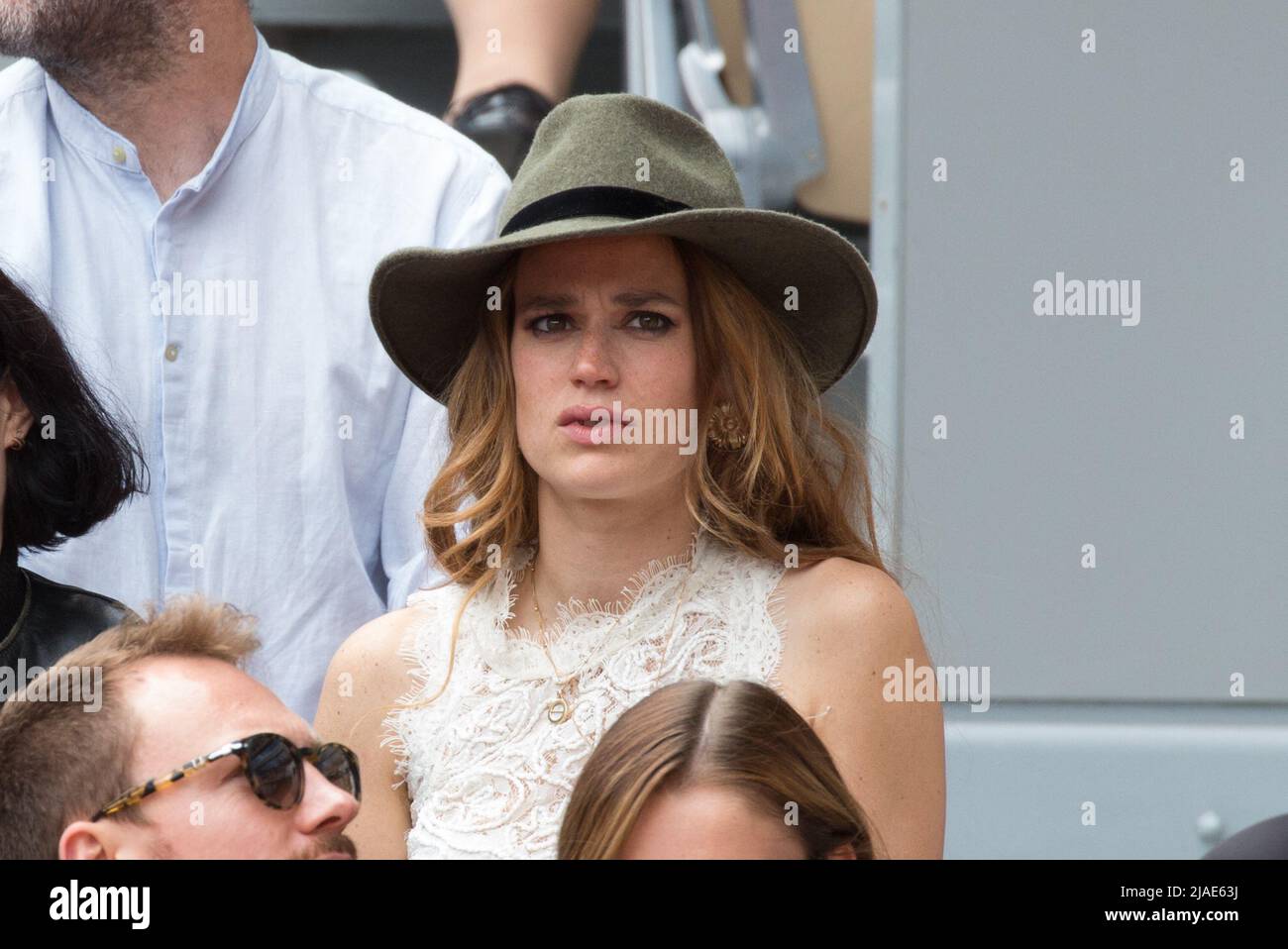 Constance Gay in the stands during French Open Roland Garros 2022 on ...