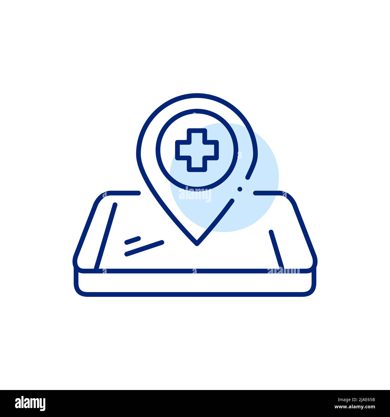 Ambulance on map Stock Vector Images - Alamy