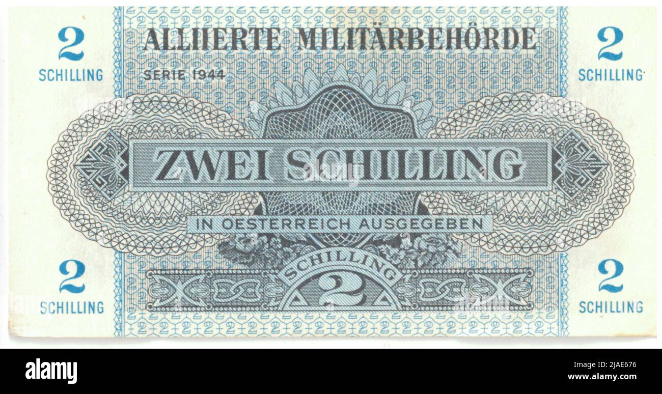 Banknote, 2 Schilling. Allied military authority, MINT Authority Stock ...
