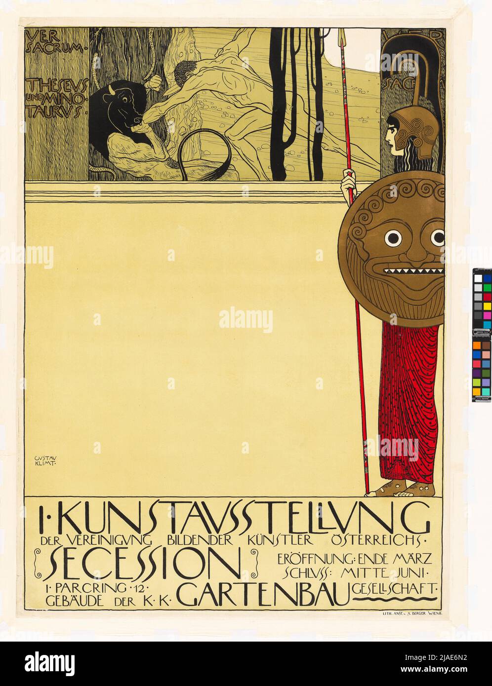 Poster for the 1st exhibition of the Secession. Gustav Klimt (1862-1918 ...