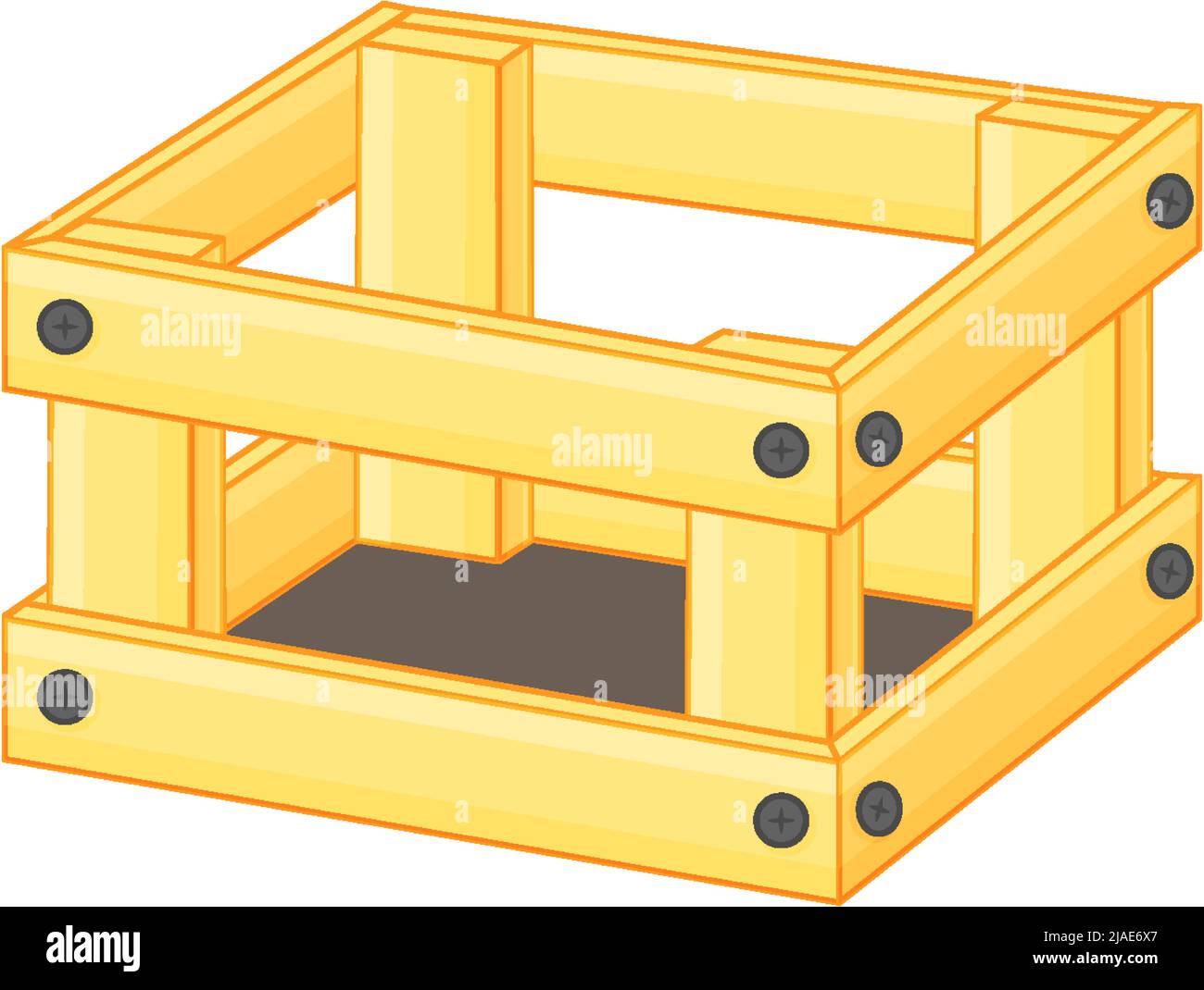 Wooden crate on white background illustration Stock Vector Image & Art ...