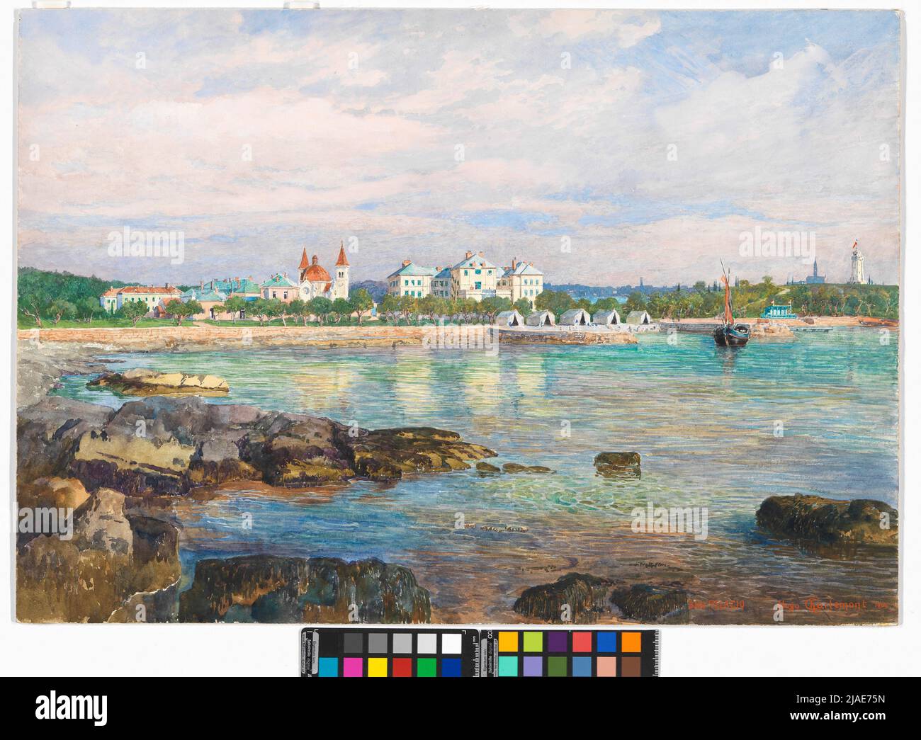 San Pelagio - Local Seehospiz (overall view), 1909. Hugo Charlemont ...