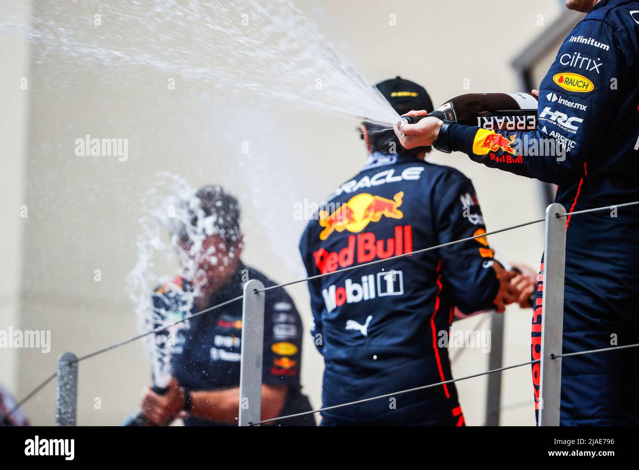 podium celebration champagne during the Formula 1 Grand Prix de Monaco ...