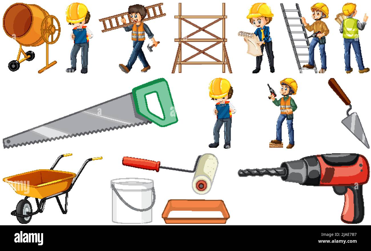 Construction Worker Tools Clipart