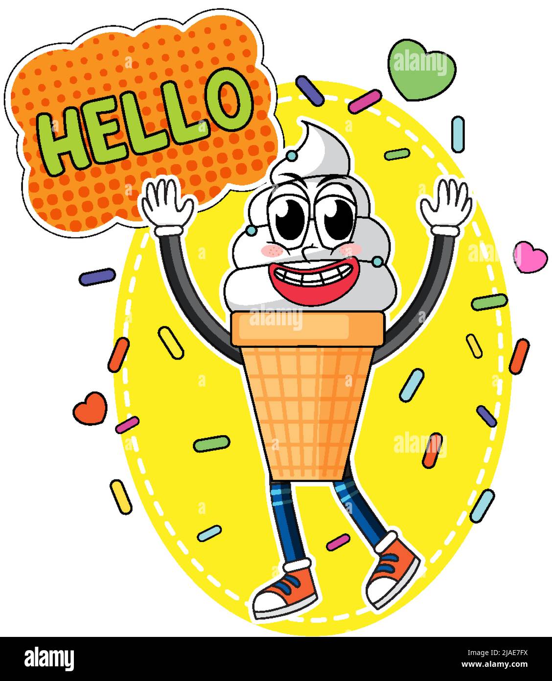 Ice cream word expression comic style illustration Stock Vector Image ...