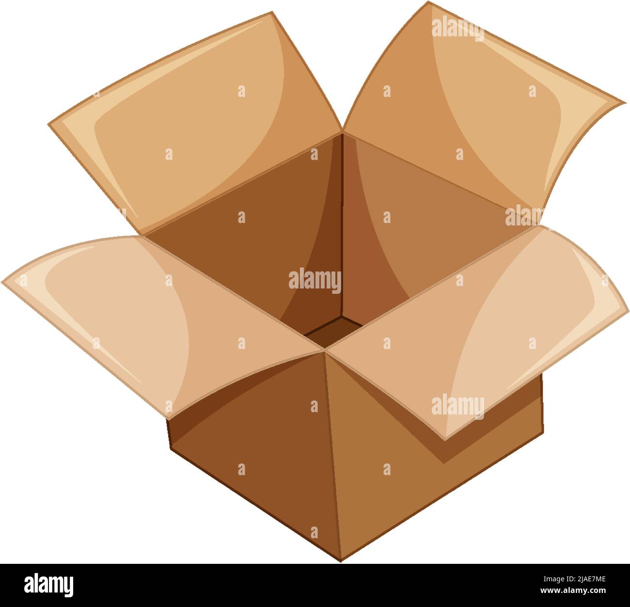 A corrugated box on white background illustration Stock Vector Image ...