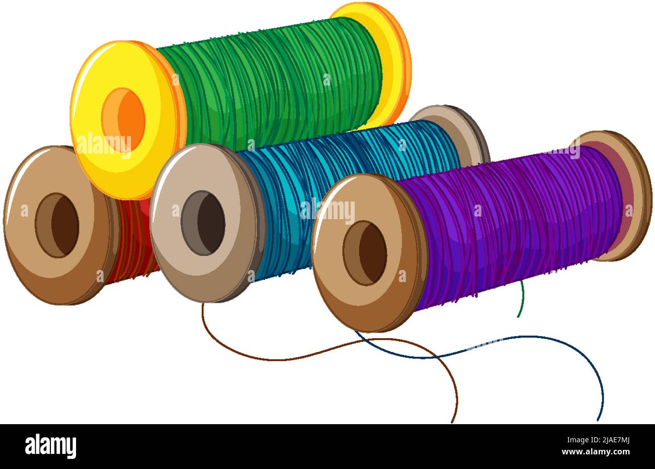 Isolated colour spool on white background illustration Stock Vector ...