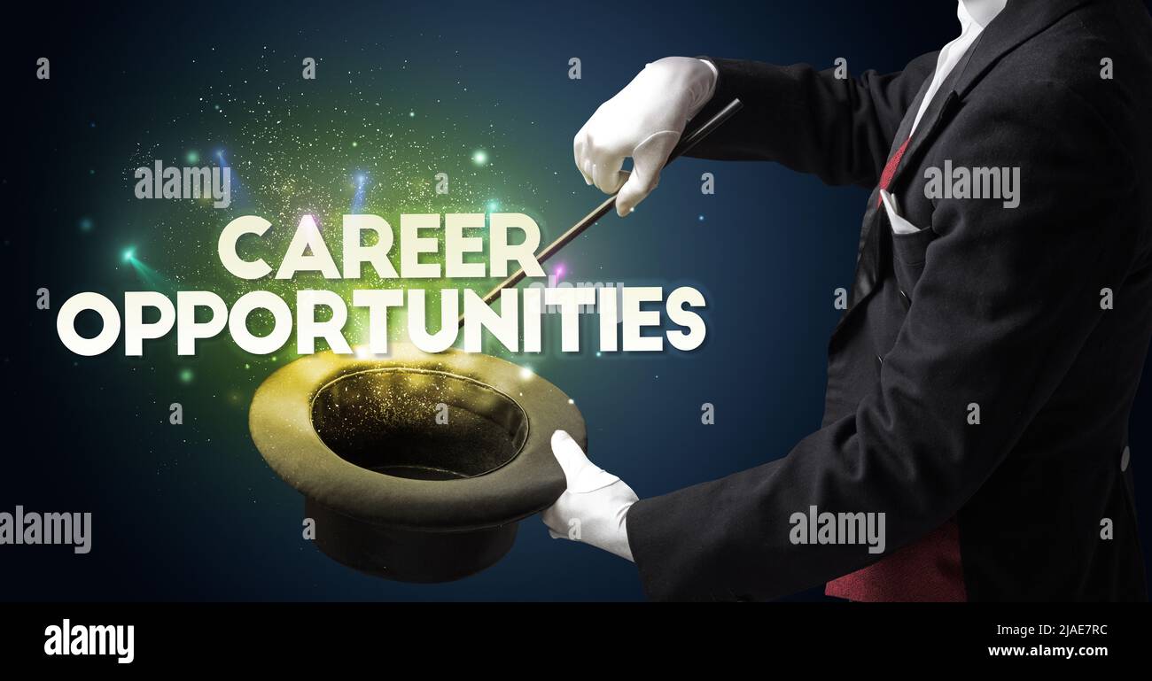 Magician is showing magic trick Stock Photo - Alamy