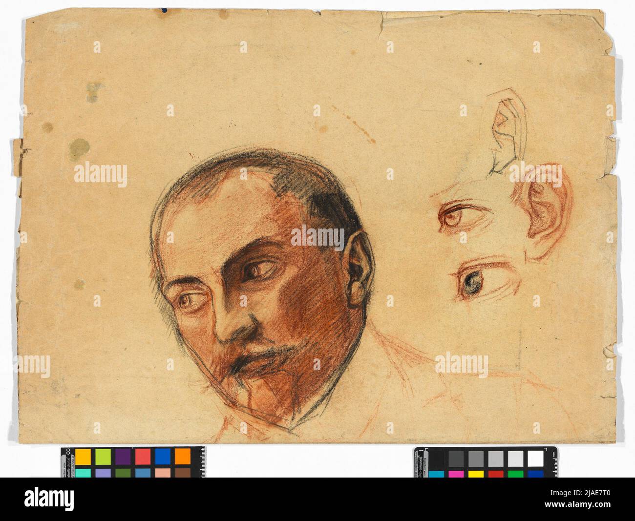 Artist drawing portrait man Cut Out Stock Images & Pictures - Alamy