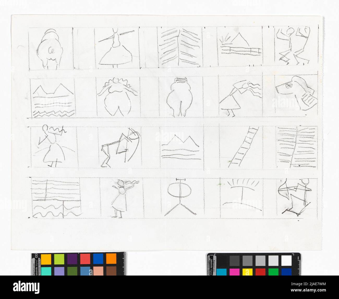 Draft for a wall decoration in the Wattmanngasse studio. Questionable ...