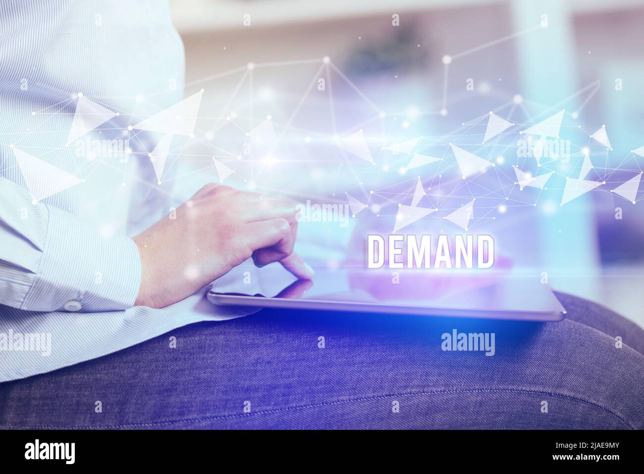 Close up hands using tablet Stock Photo - Alamy