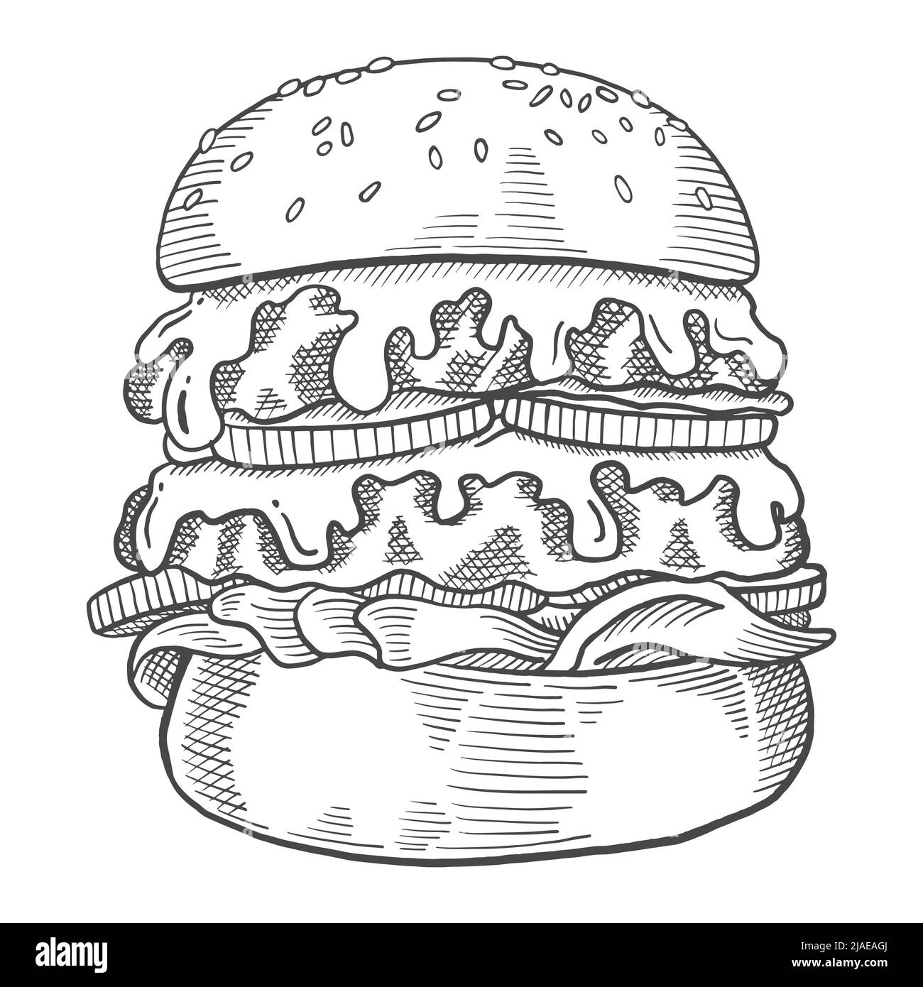 Hamburger Patty Outline