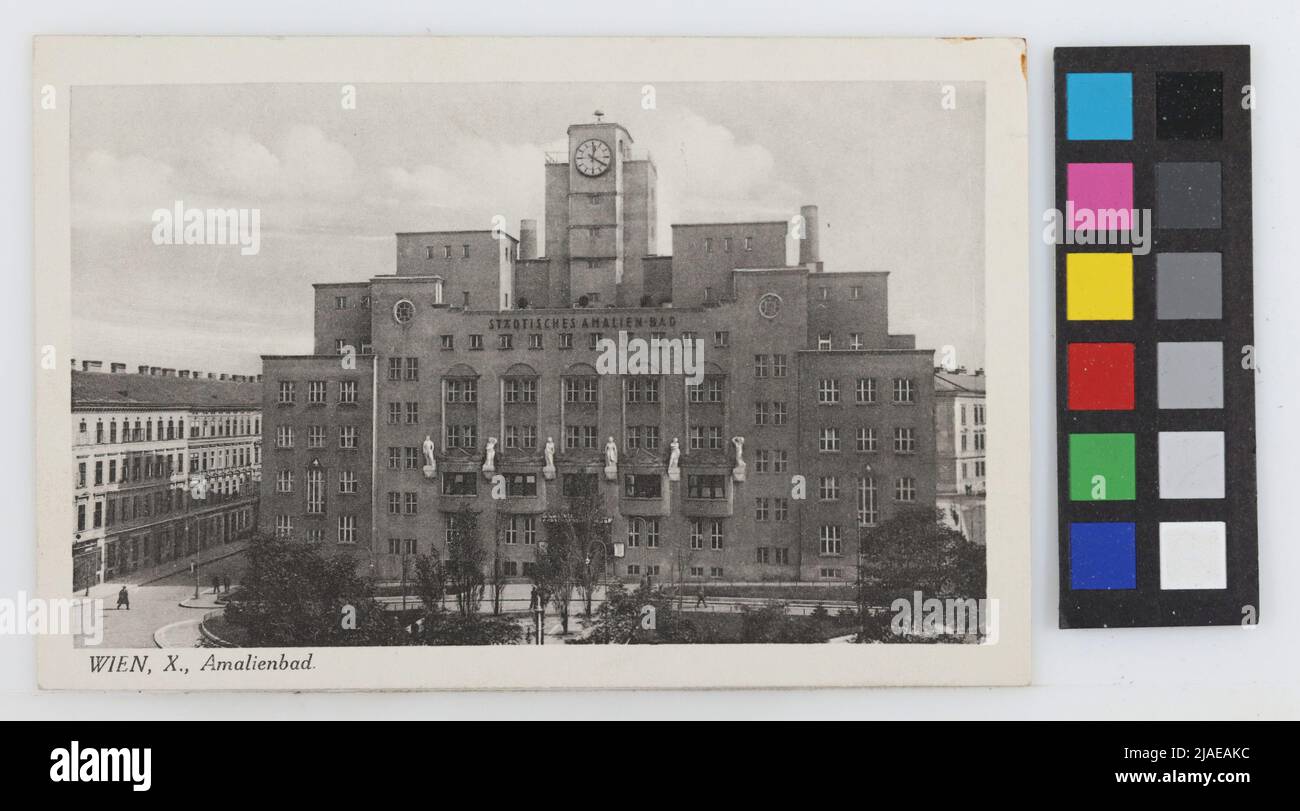 10., Reumannplatz 23 - Amalienbad, postcard. Wiener Kunstverlag E ...