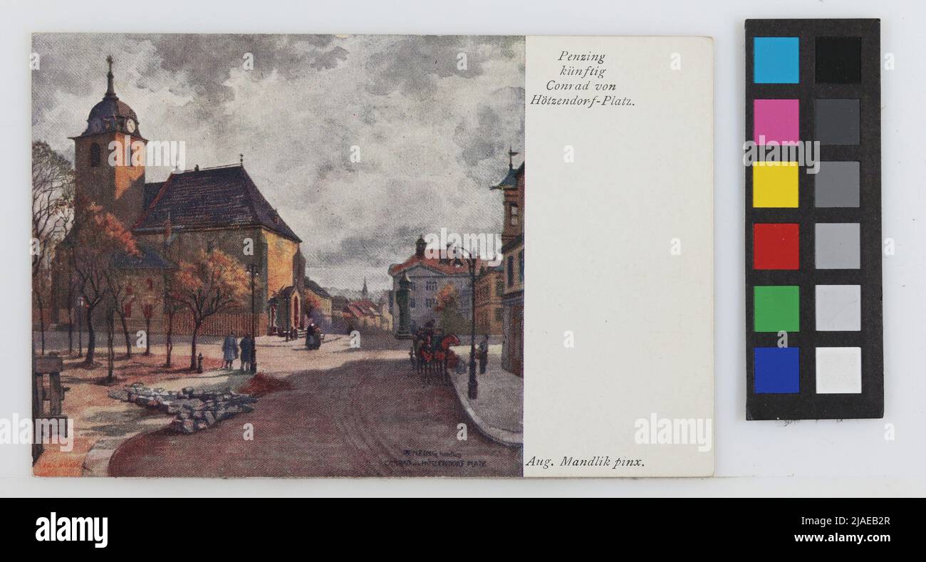 14., Einwanggasse - with Penzinger church, postcard. After: August ...