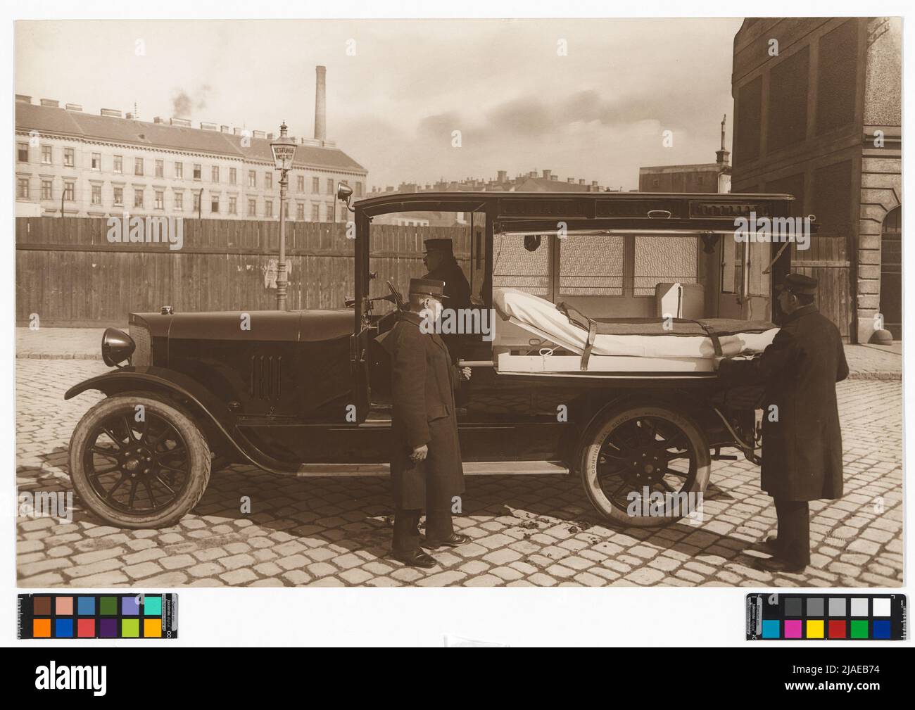 Ambulance transport car (view inside). Carl (Karl) Zapletal (1876-1941 ...