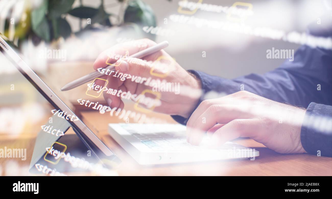 Payment Security Concept. Hacker in Black Gloves Hacking the System ...