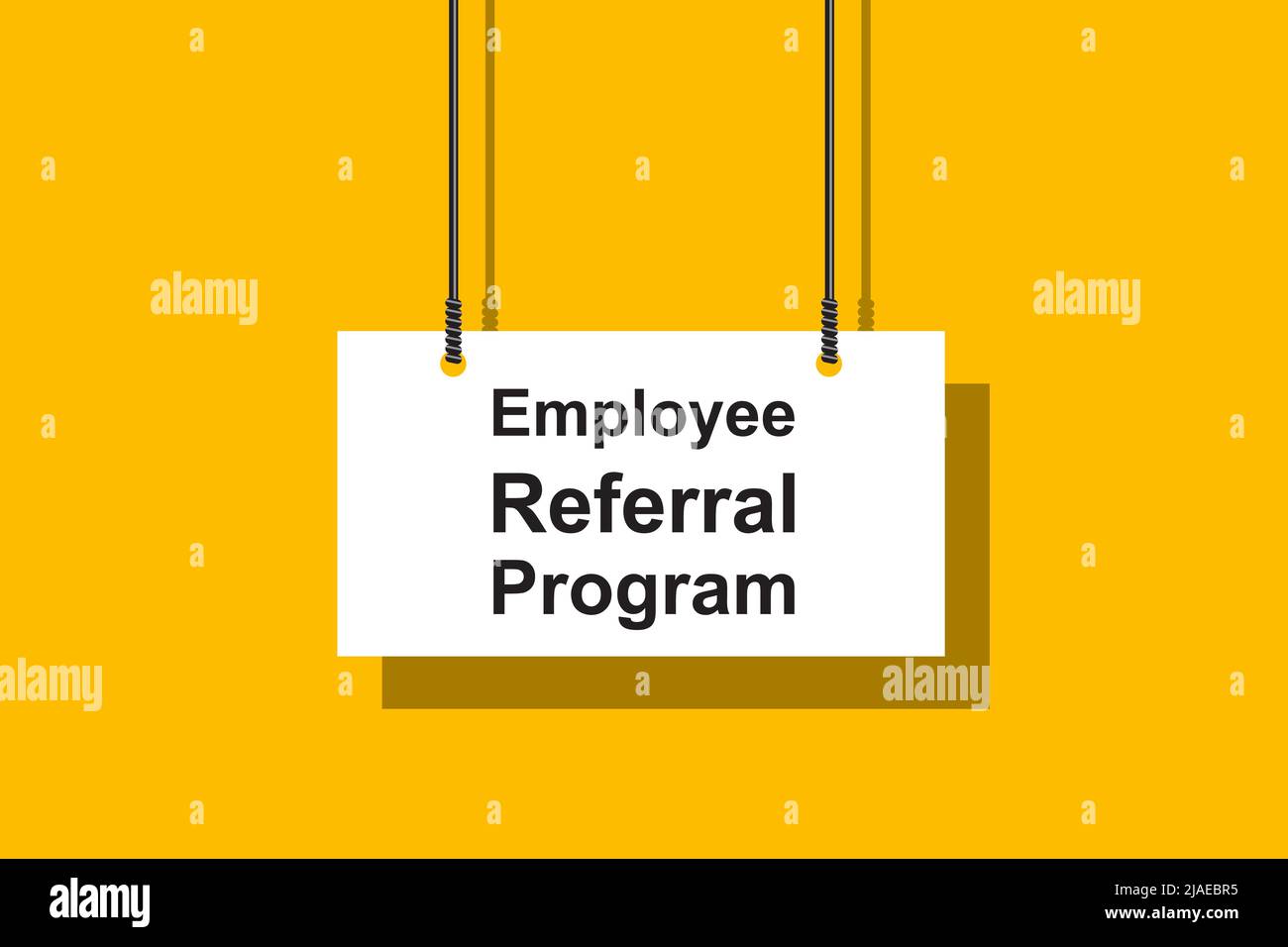 Employee referral program hanging sign vector human resource management ...